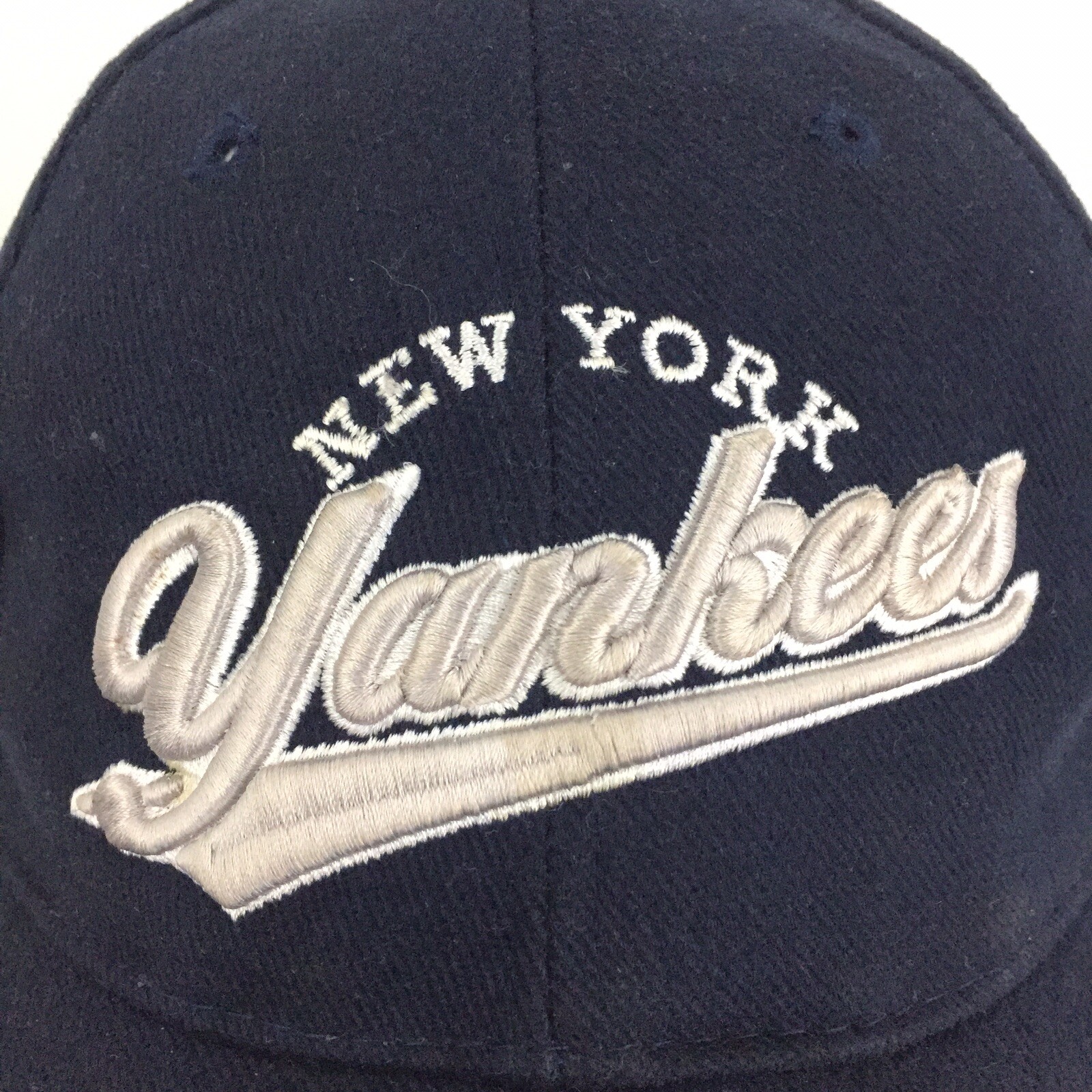 Vtg 90s New York Yankees Cap Spell Out Script Logo NY MLB Baseball Golf ...