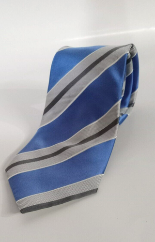 Donald Trump Tie Signature Collection Silk Blue Silver Stripe | eBay