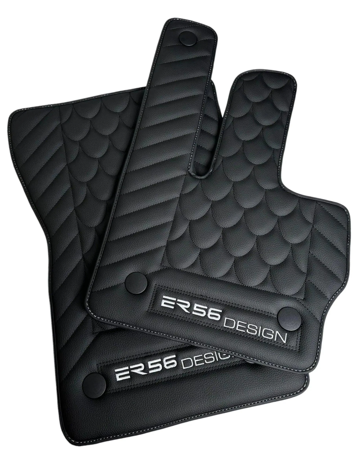 Black Leather Floor Mats for Mercedes Benz G-Class W463 (2018-2023 ...