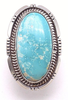 Handmade Navajo Royston Ring Set In Sterling Silver- Mathew Jack- 9.25 ...