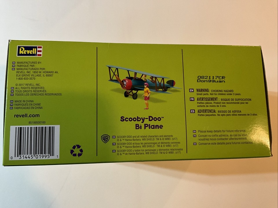 Revell SnapTite 1995 Scooby-Doo Bi Plane Snap Together Model Kit 3 ...