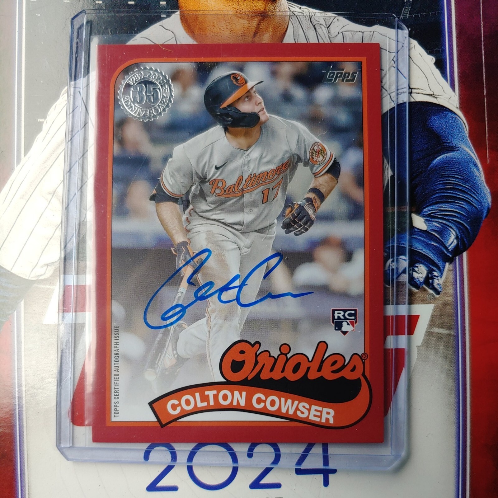 2024 Topps Series 2 Colton Cowser 1989 35th Anniversary Rookie Auto Red ...