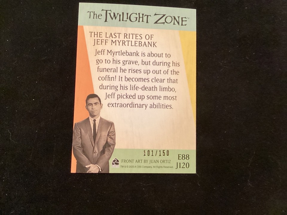 TWILIGHT ZONE ROD SERLING EDITION GOLD FOIL SIGNATURE E88 #101/150 CARD ...