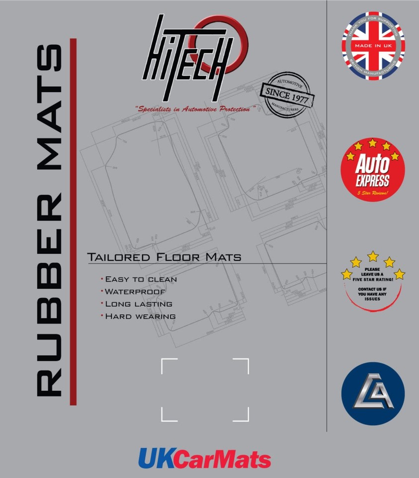 Fits VW Transporter T7 Manual 2025 onwards Premium Rubber Van Mats NO ...