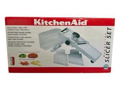 KitchenAid White Mandoline Adjustable Slicer Set 4 Piece New | eBay