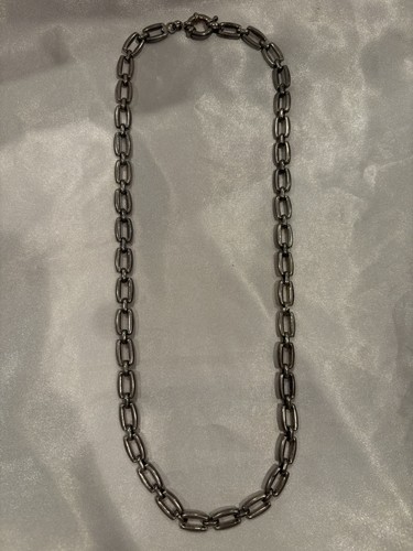 Hand Made Taxco Sterling Silver Rectangular Link Necklace 23” | eBay