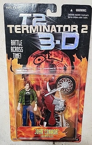 1997 Kenner T2 Terminator 2 3D John Connor With Motorcycle NIP MOC ...