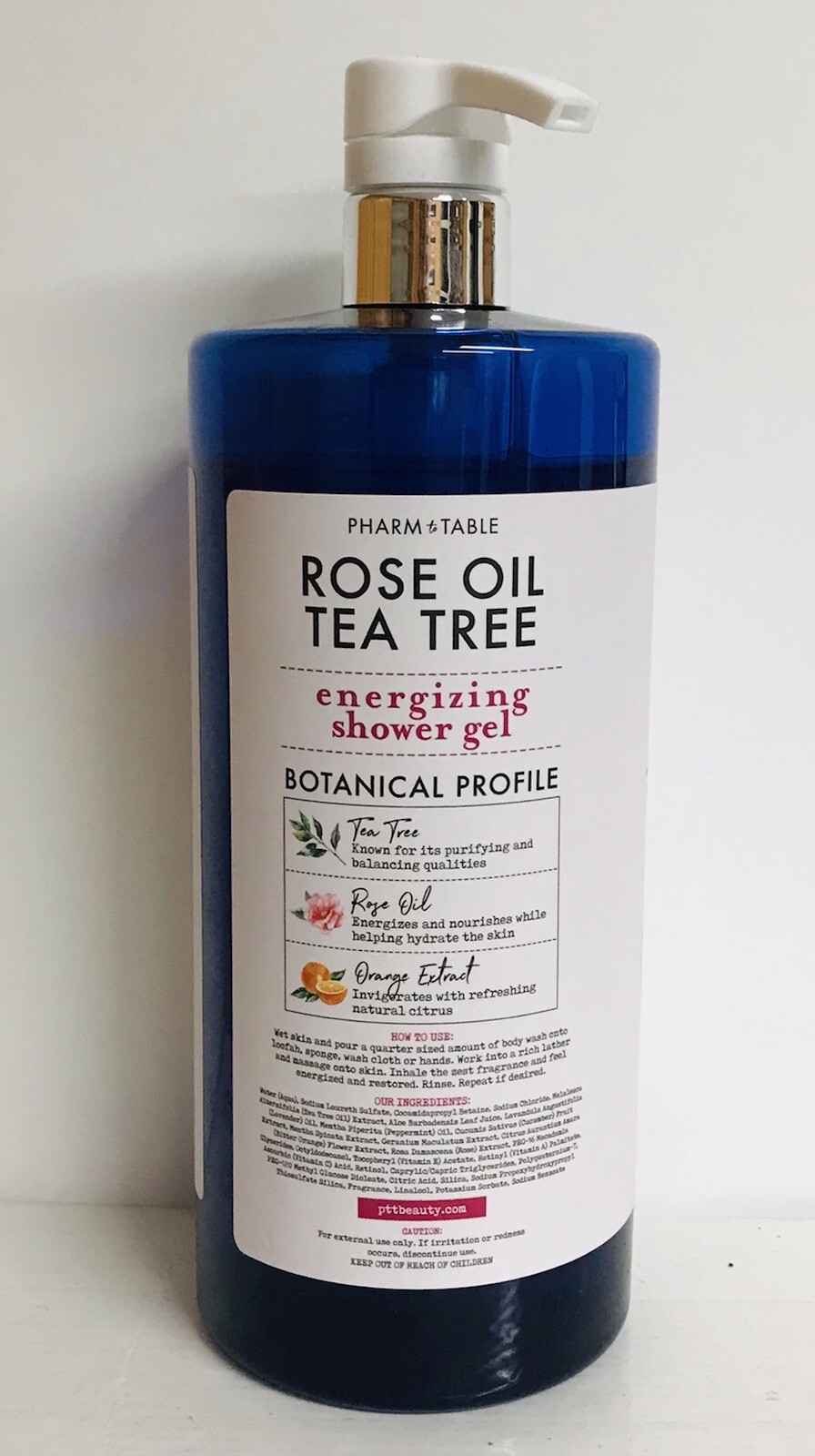 Pharm to Table ~ Rose Oil & Tea Tree Energizing Shower Gel 32 fl oz | eBay