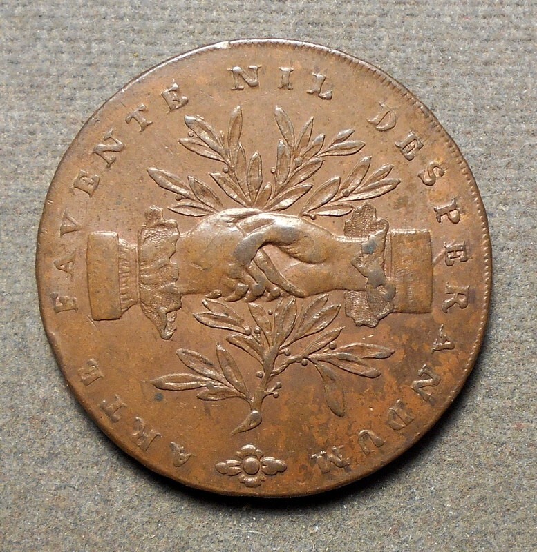 1793 GB Halfpenny Staffordshire-11 Leek Conder Token au, copper | eBay