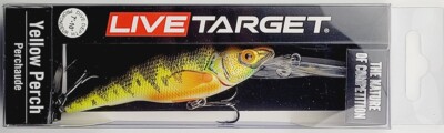 LIVE TARGET Yellow Perch Deep Diving Crankbait Lure (3-5/8", 11/16oz ...