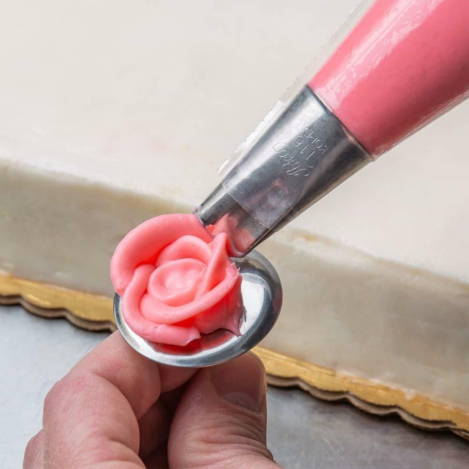 Ateco 116 Rose Piping Cake Decorating Tubes, Plain Tips for Bakeware (6 ...