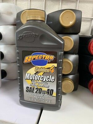 Spectro Golden-4 Semi-Synthetic Motorcycle Engine Oil 20W40 (1 Liter ...