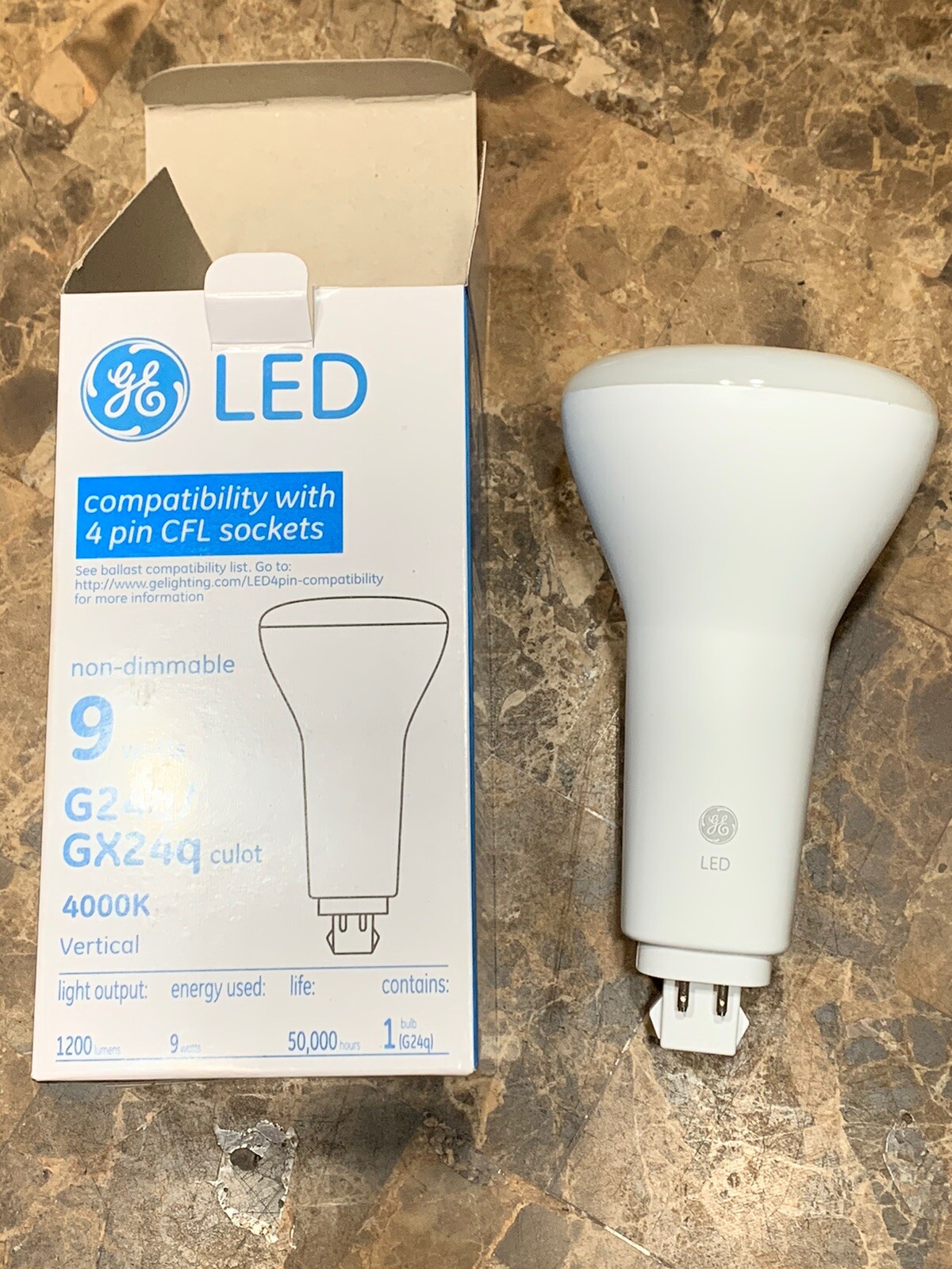 GE LIGHTING LED Lamp,PL Vertical,4000K Bulb Color, LED9G24Q-V/840 | eBay
