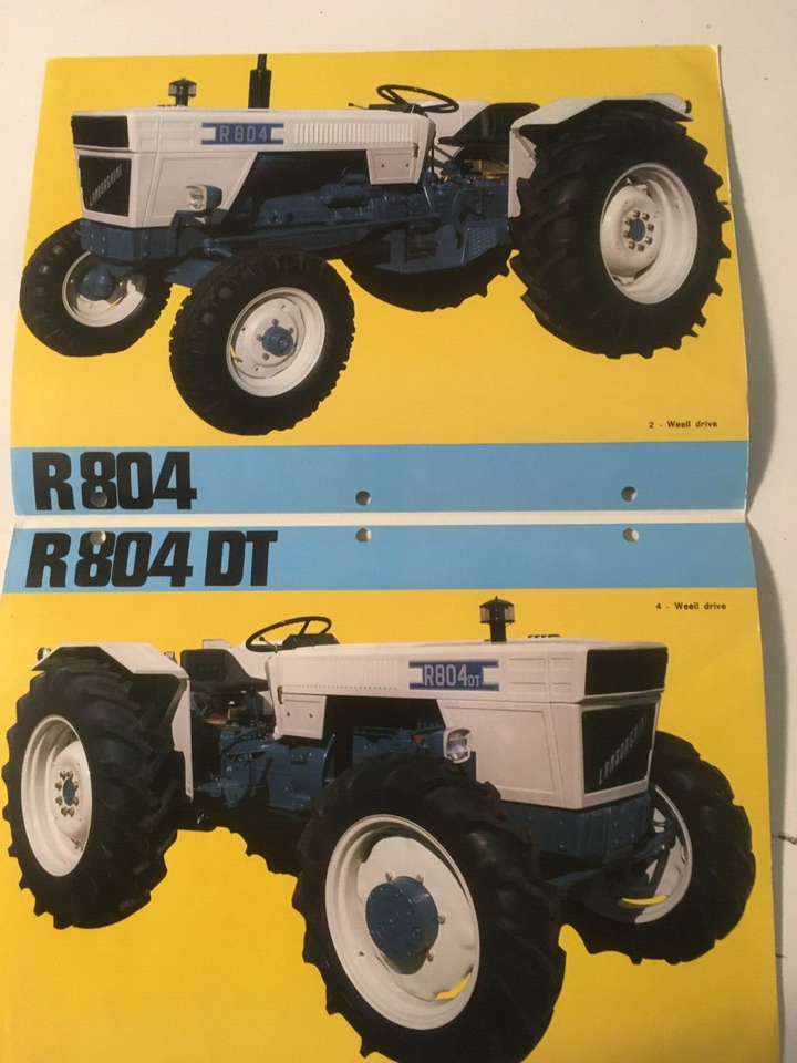 Lamborghini R804 R804DT 804 Tractor Color Brochure, c.'72 original | eBay