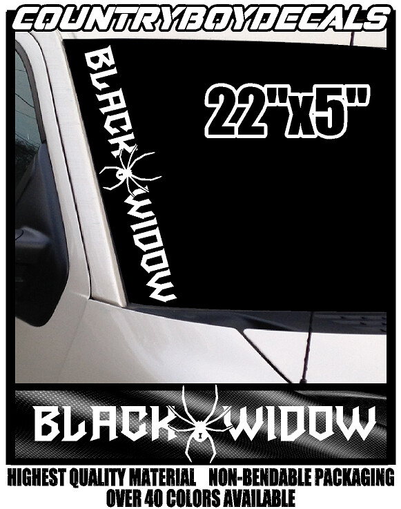 BLACK WIDOW 22" Vinyl Decal Sticker Truck Car Quad ATV Spider Diesel ...