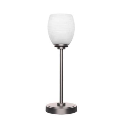 Lighting Theory Table Lamps 17" Graphite Accent trix Glass Shade White ...