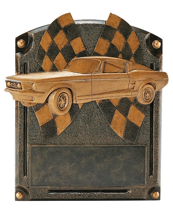 CAR SHOW AWARD RESIN TROPHY MUSTANG MUSCLE CAR PLAQUE RACING P*54742GS ...