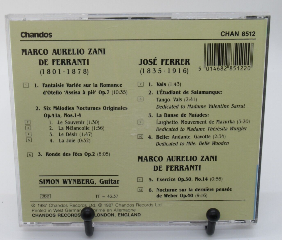 SIMON WYNBERG - THE GUITAR MUSIC OF MARCO AURELIO, FERRANTI & FERRER ...
