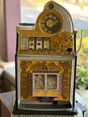 Antique Watling Rol-A-Top 25c Mechanical Slot Machine Original Bird of ...
