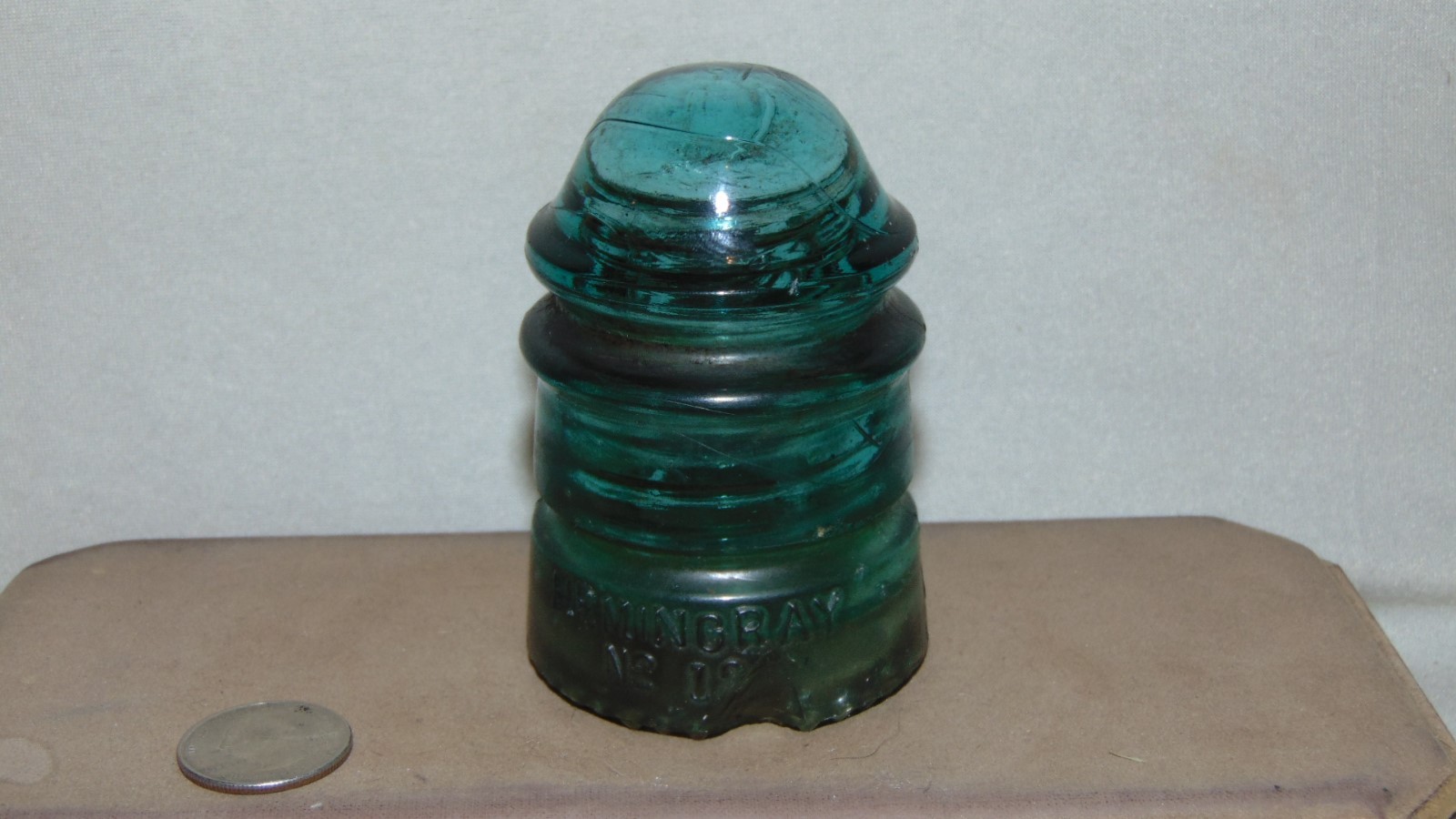 VINTAGE HEMINGRAY NO.12 BLUE GLASS INSULATOR PATENT MAY 2 1893 | eBay