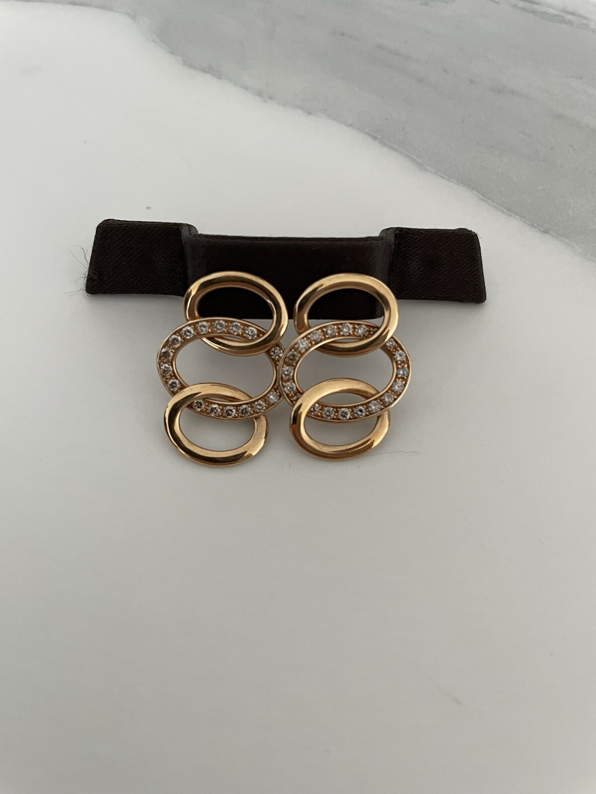 Pomellato Brera 18k Rose gold diamond earrings | eBay