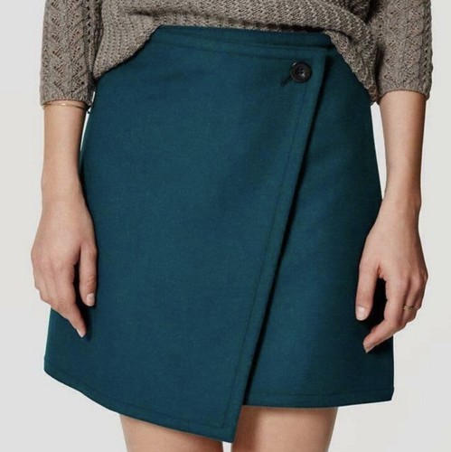 Ann Taylor Loft Asymmetrical Wool Wrap Skirt | eBay