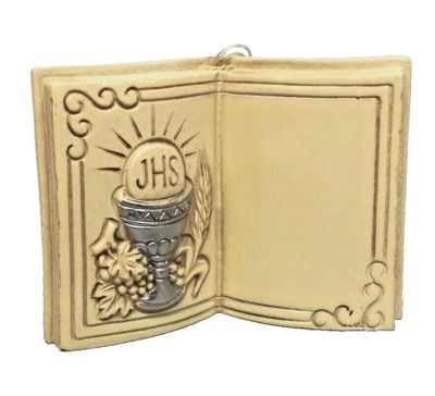 Open Bible Book Cake Topper Communion Celebration Decoration Silver ...