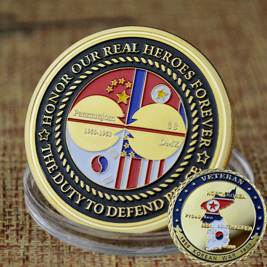 VETERAN US Peace Challenge Coin 1950-1953 KOREAN WAR Commemorative ...