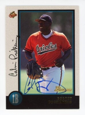 SIGNED BASEBALL CARD AUTO BALTIMORE ORIOLES CALVIN PICKERING 1998 ...