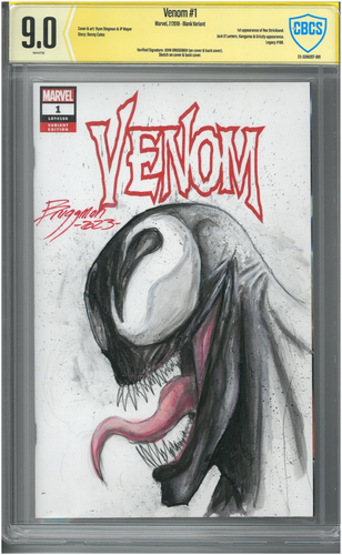 Venom #1 Blank Variant SIGNED/SKETCH/REMARK CBCS 9.0 by John Bruggman🔥 ...