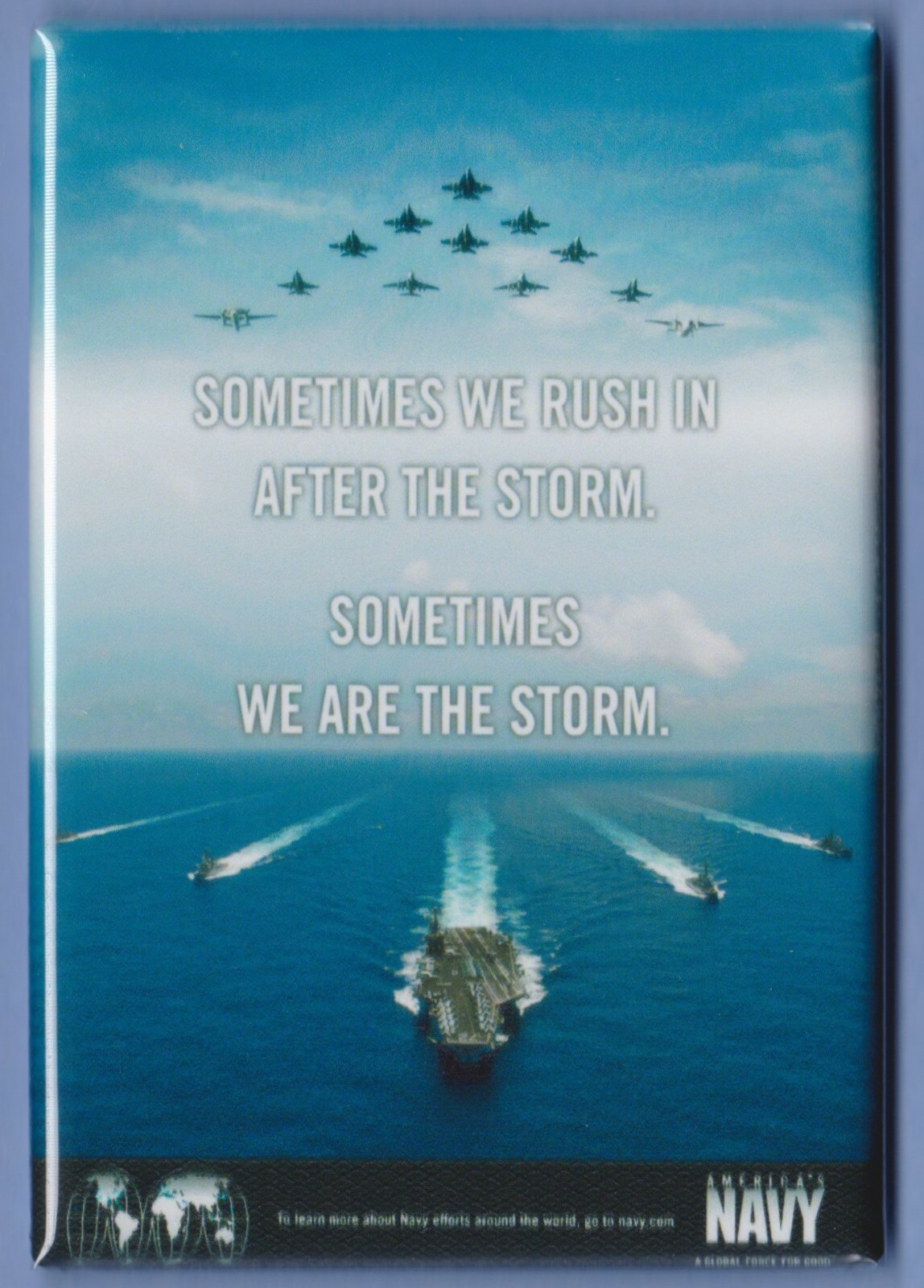 NAVY RECRUITMENT POSTER *2X3 FRIDGE MAGNET* ENLIST ARMS SHIP BOAT NAVAL ...