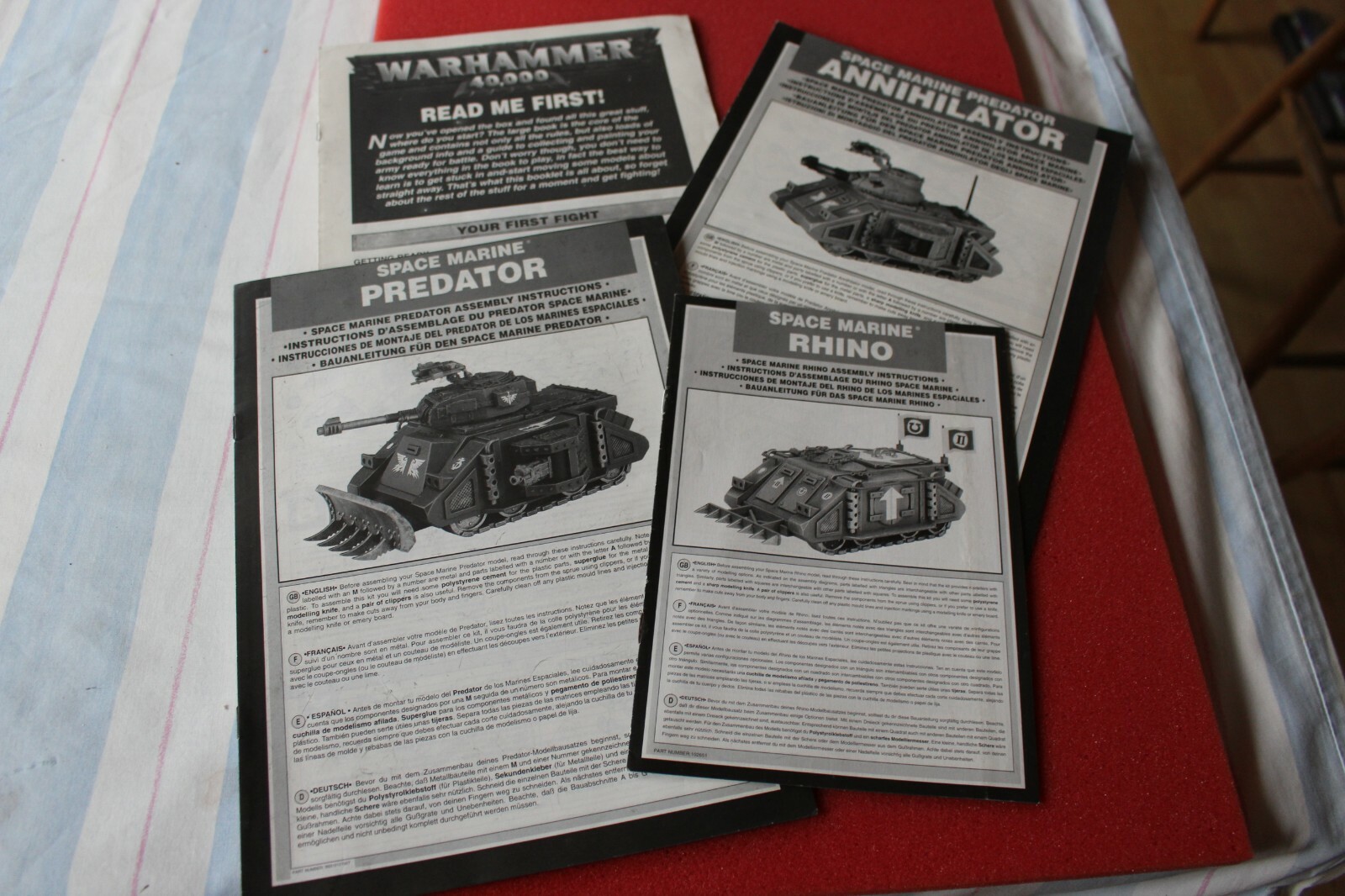 Games Workshop Warhammer 40k 1st Edition Assembly Instructions Rhino ...