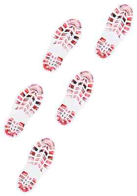 11“ PVC Bloody Shoe Prints- White | eBay
