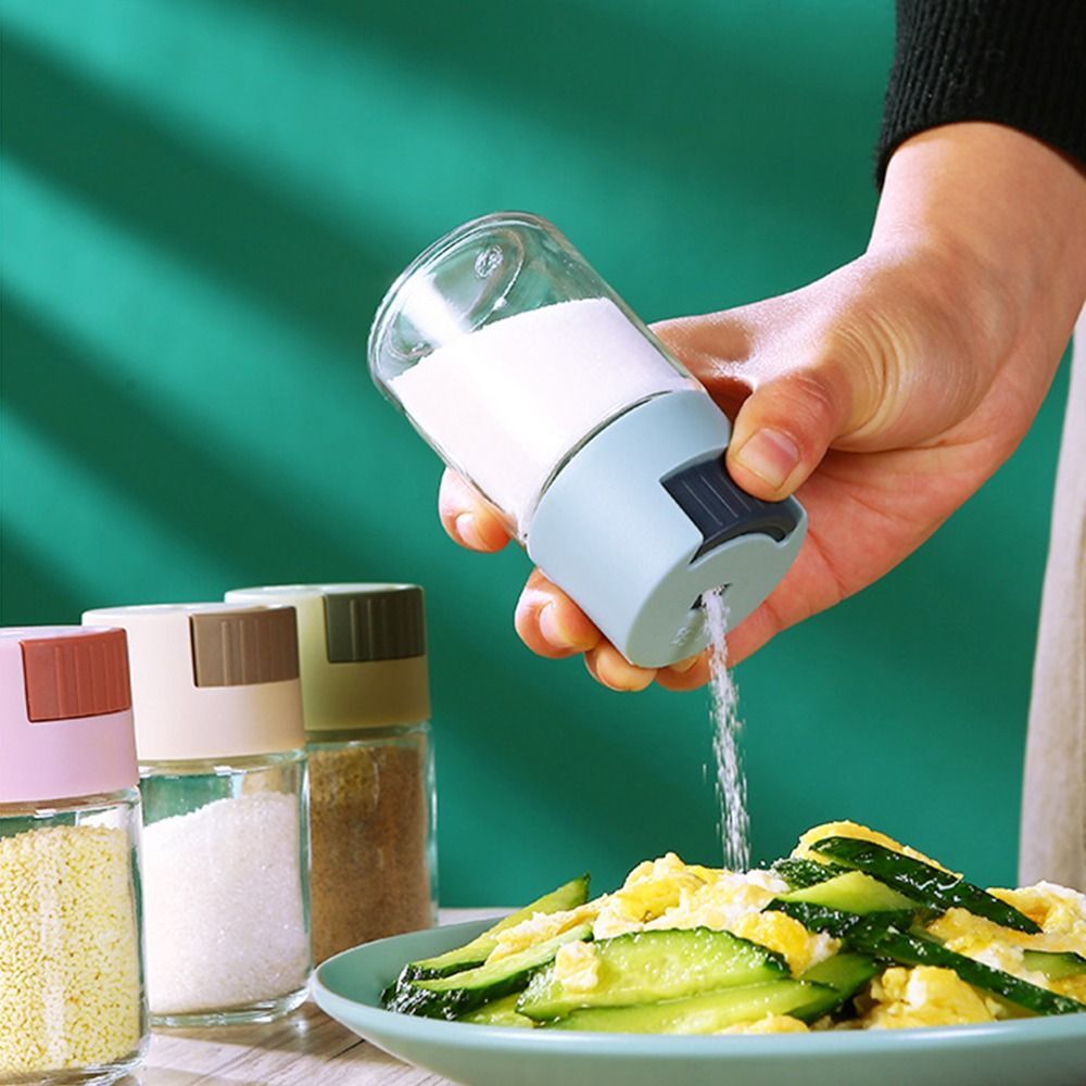 SpiceJar Push Type Sugar Bottle Salt Dispenser Metering Salt Seasoning ...