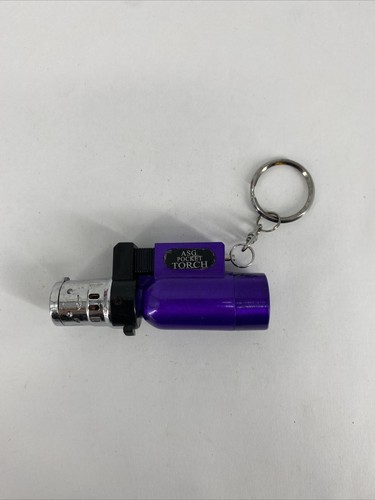 RARE Vintage ASG Pocket Torch Refillable with Keychain Purple Needs ...