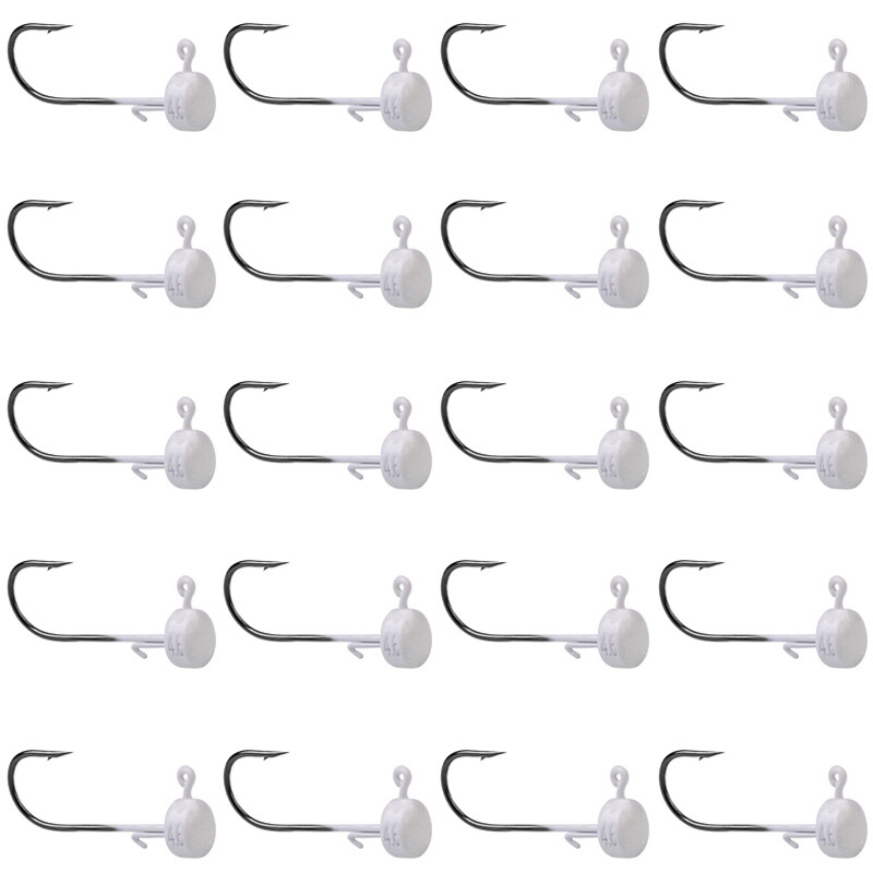 20Pcs Ned Rig Jig Heads Baits Hooks Finesse Mushroom Fishing Crappie ...