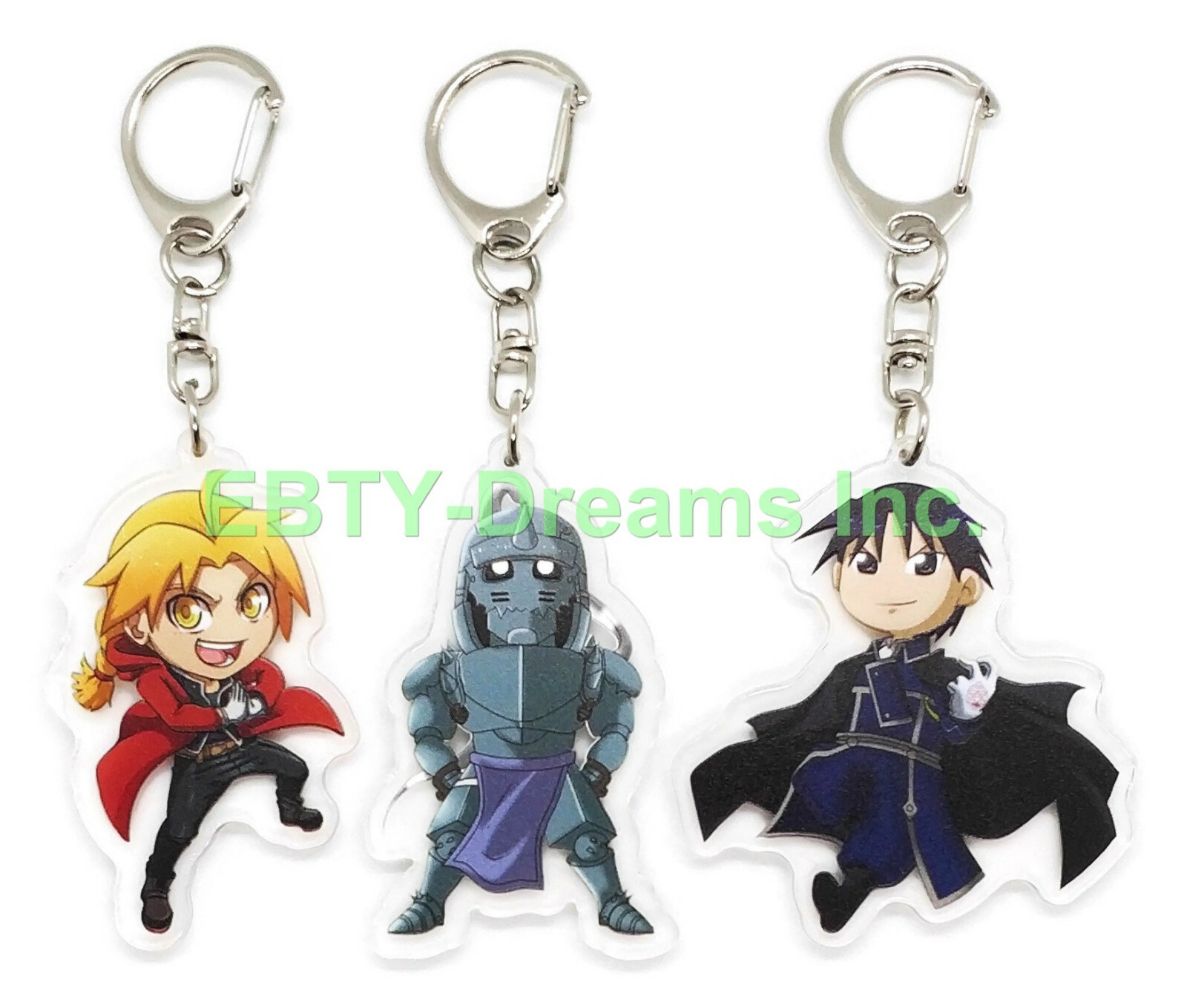 Set of 3 Fullmetal Alchemist Anime Acrylic Keychain Edward Elric ...
