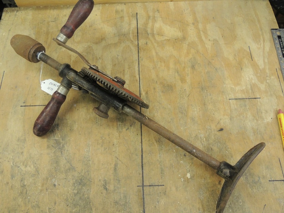 VINTAGE Dunlap 1071 BRACE TWO SPEED HAND DRILL Made In USA | eBay