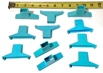 12pc 1960s Aurora XLerator T-Jet Lock+Joiner HO Slot Car TRESTLES Track ...