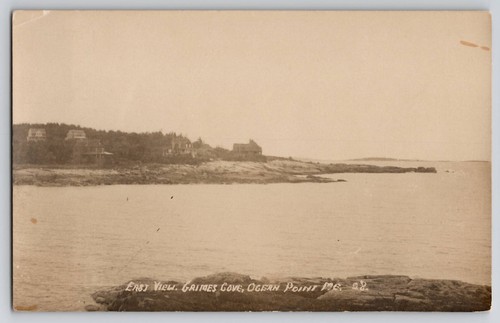 East View Grimes Cove Ocean Point ME Maine RPPC Real Photo Postcard ...