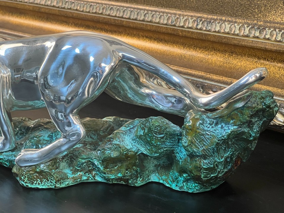 L'Argenta Silver Plated 16"" Panther Sculpture LE 384/500 | eBay