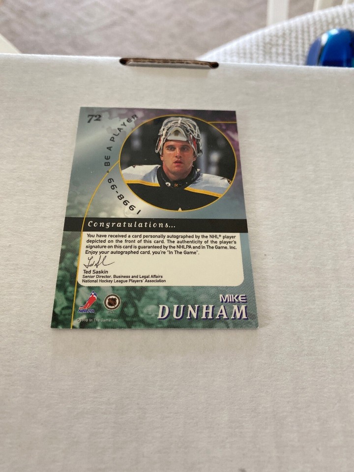 Mike Dunham 1998-99 Be A Player Autographs #72 | eBay