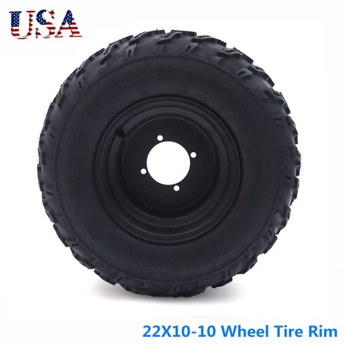 10 Inch ATV Wheels 22x10-10 Tire Rim for 200cc 250cc Quad UTV Off Road ...