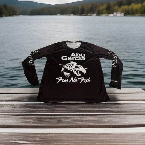 Abu Garcia Pro GCN Performance Shirt X-LARGE MAX Storm Spellout FEAR NO ...
