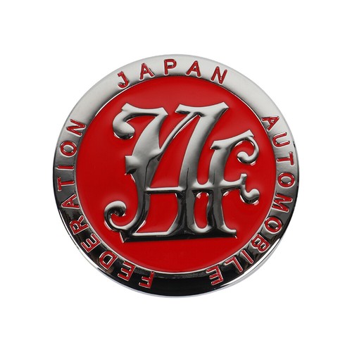 Japan Automobile Federation Red JAF METAL Emblem Badge Cars Front ...