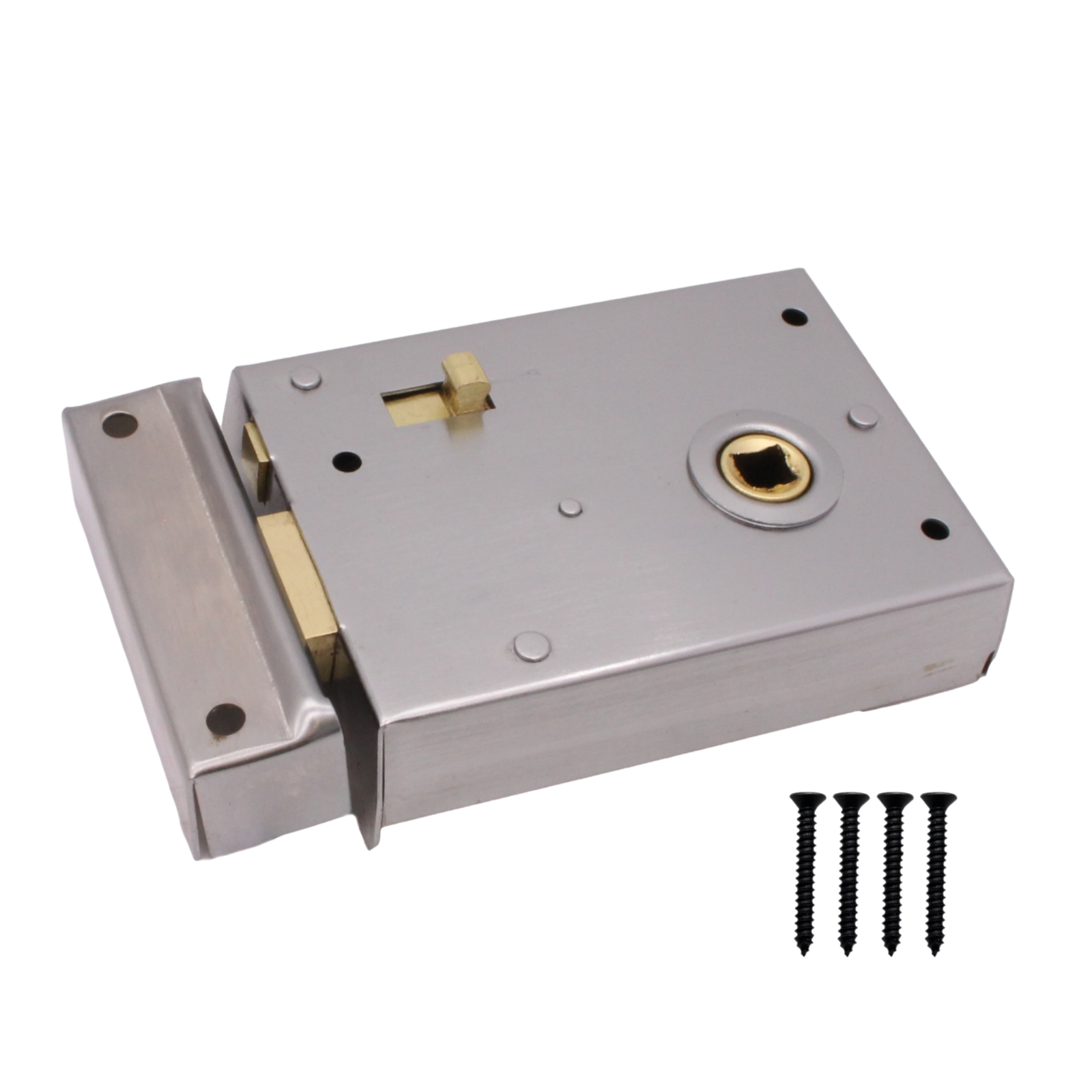 Black Rim Lock Sash Dead Snib Double Handed Door Latch Cottage Shed ...