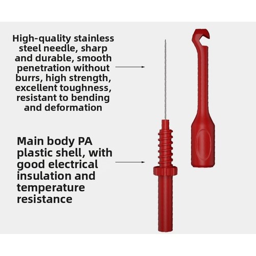 Electrical Multimeter Test Probe Needle with Non Piercing Wire Steel ...