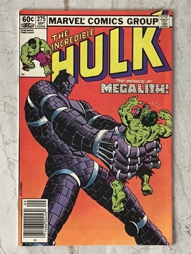 Incredible Hulk (1962) #275 Newsstand Menace of Megalith, Jackdaw ...
