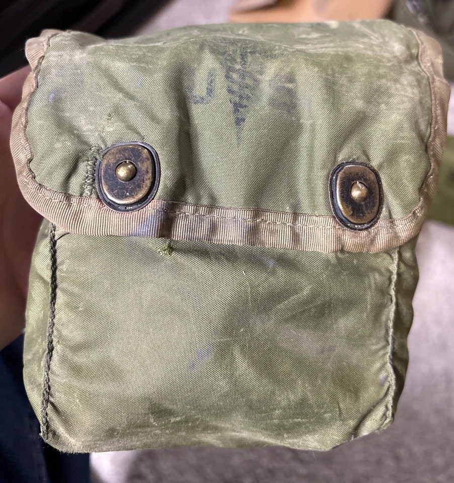 Vietnam War USGI Infantry Medic Field Gear Lot M1 Helmet Shovel First ...
