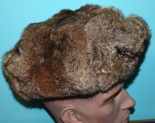WWII German Winter Combat Army Russian Soviet Rabbit Fur Hat Cap | eBay